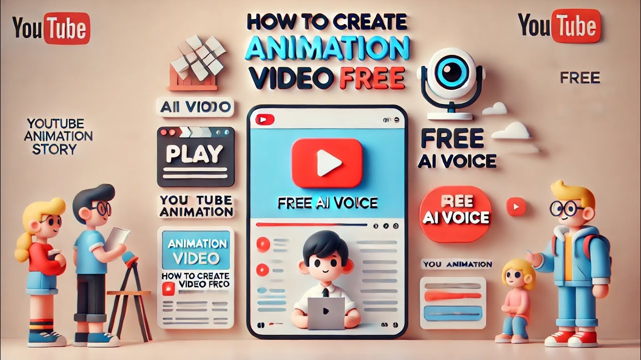How to Create Free Animation Videos & AI Voice | YouTube Animation ...