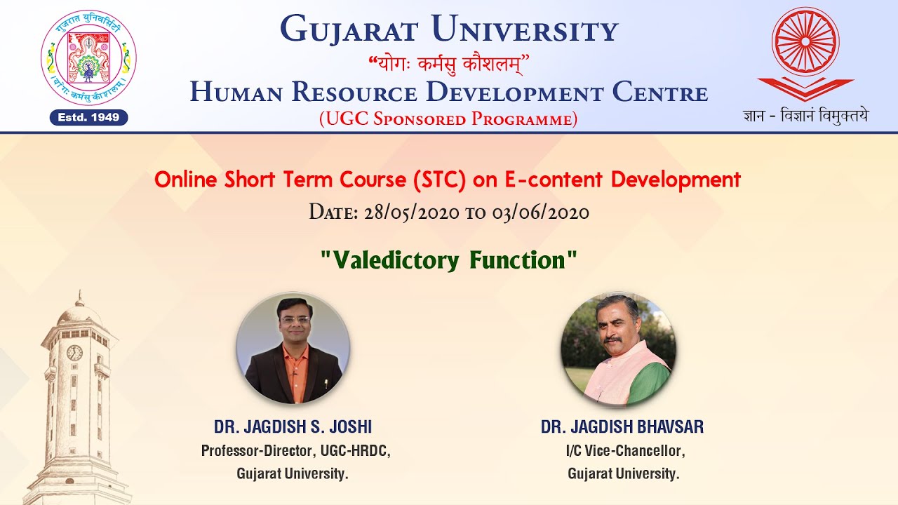 Valedictory Function of Online Short Term Course on E-Content Development (28 May to 3 June 2020 ...