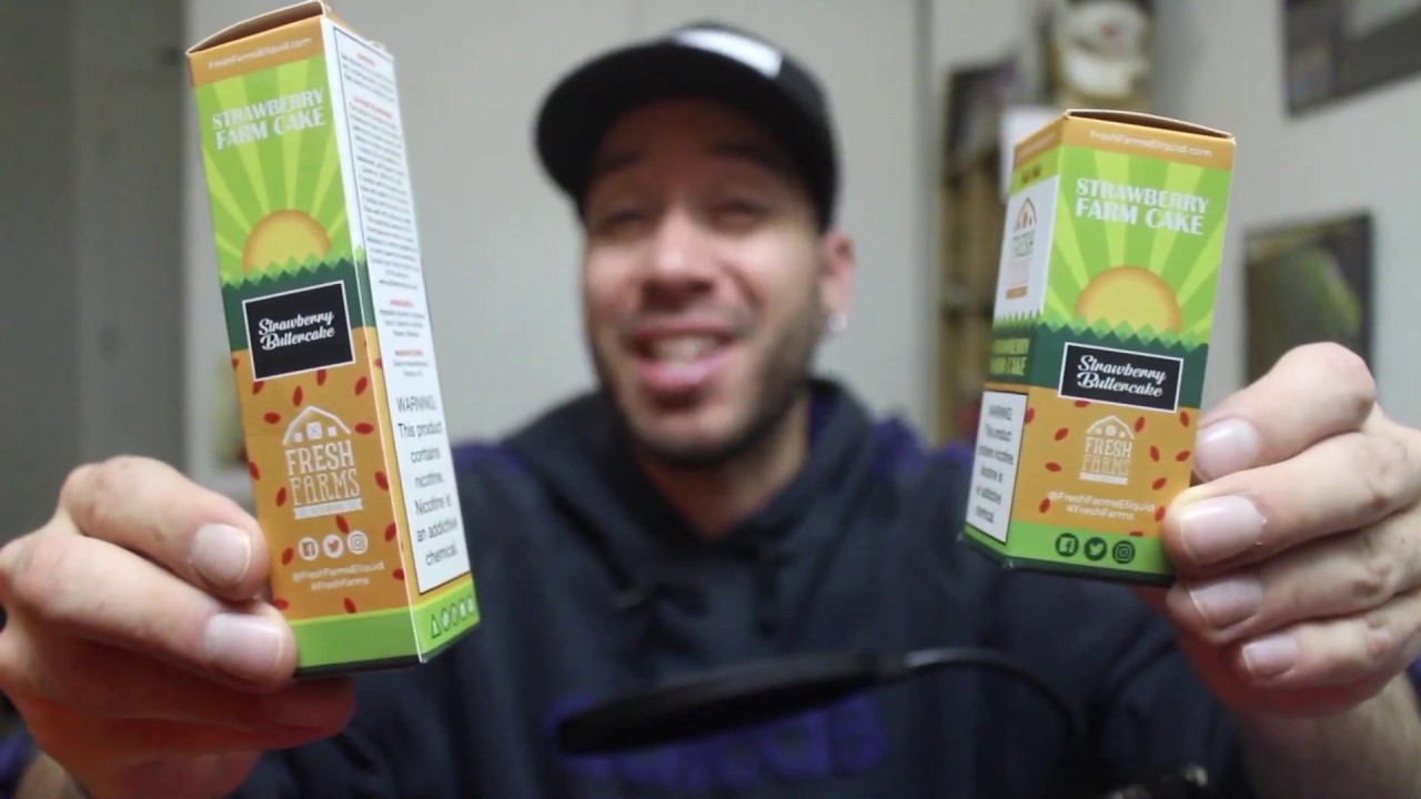 Fresh Farms E-liquid - Strawberry Farm Cake - Regular & Salt Nic - YouTube