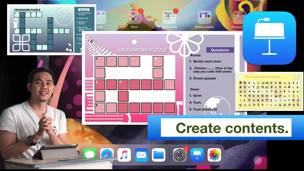 Creating crossword puzzle with iPad - YouTube