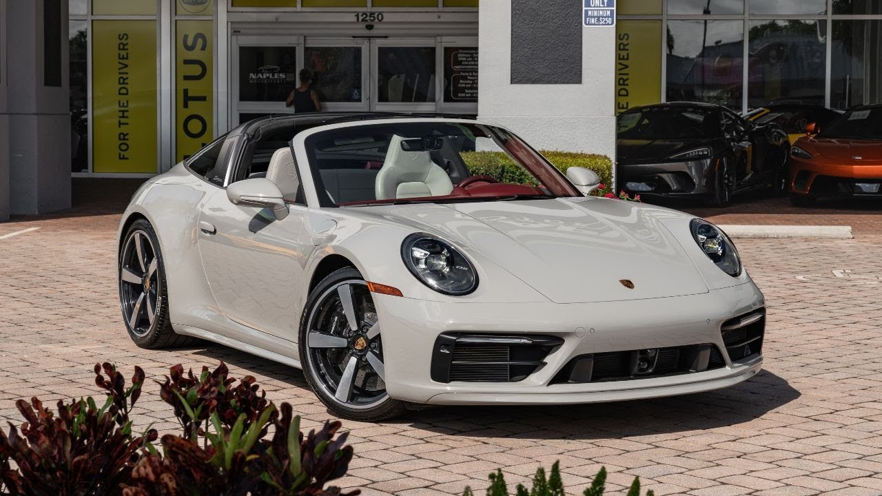 2021 Porsche 911 Targa 4S in Gray over Cream Interior - YouTube