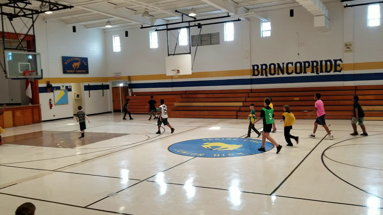 Playing soccer at spring lake middle school - YouTube