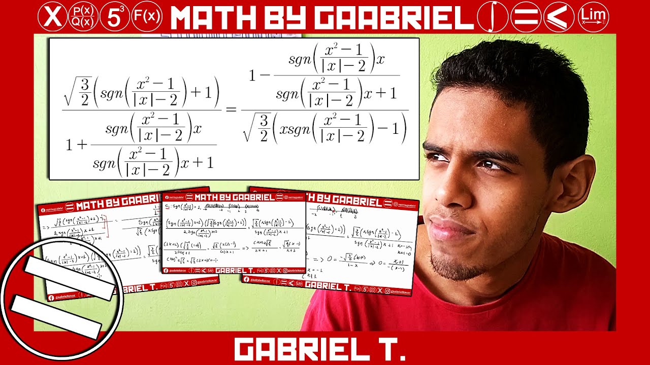 Ecuación con sgn(x), Valor Absoluto, Raíces y Fracciones 🖤⚔️ Math by ...