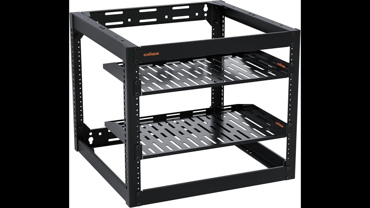 ECHOGEAR 10U Open Frame Network Rack: Wall Mountable - YouTube