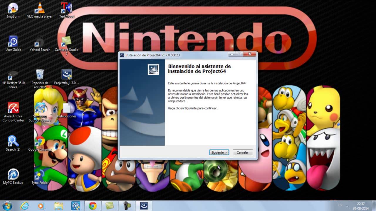 tutorial como descargar e instalar project 64 1.7 - YouTube