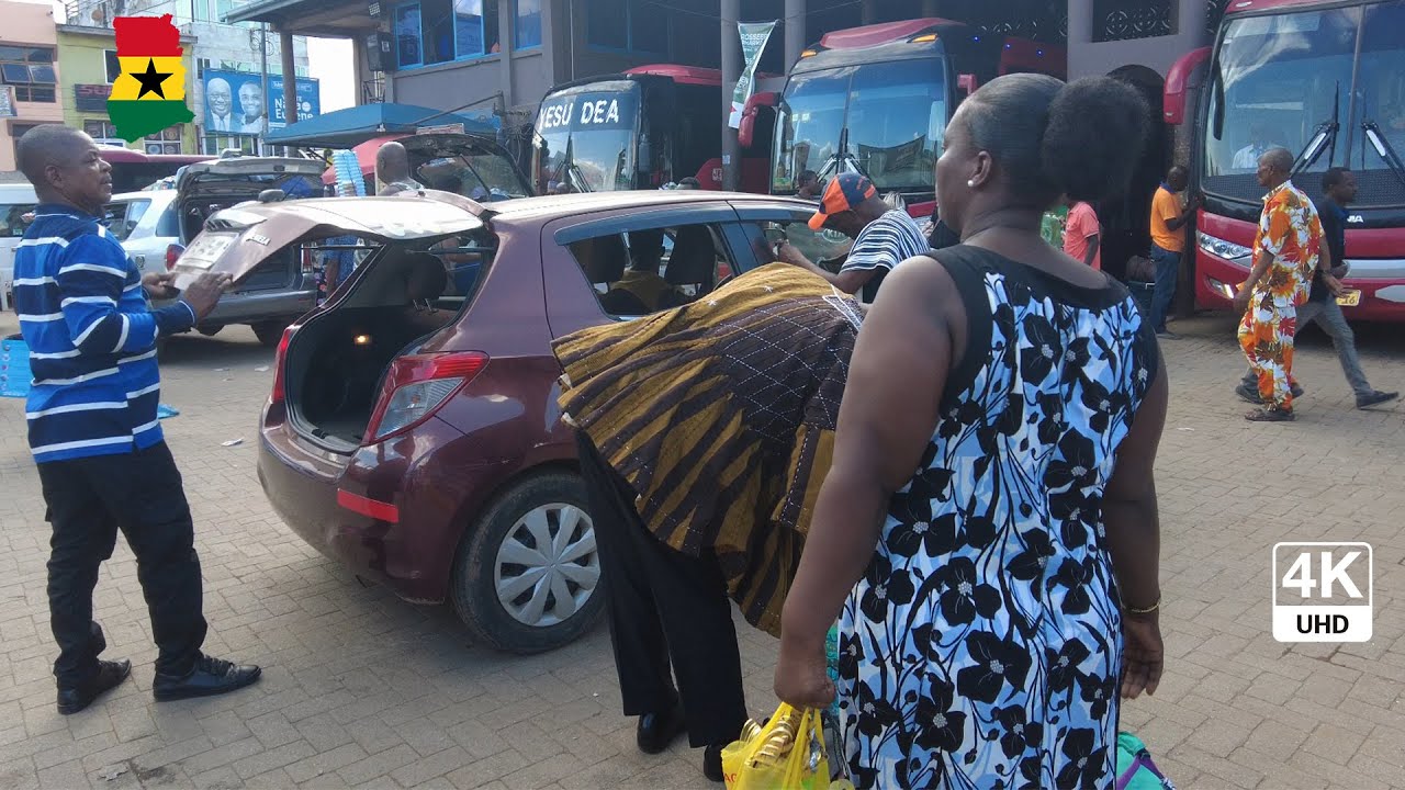 Asafo Bus Station Tour Kumasi Ghana 4K - YouTube