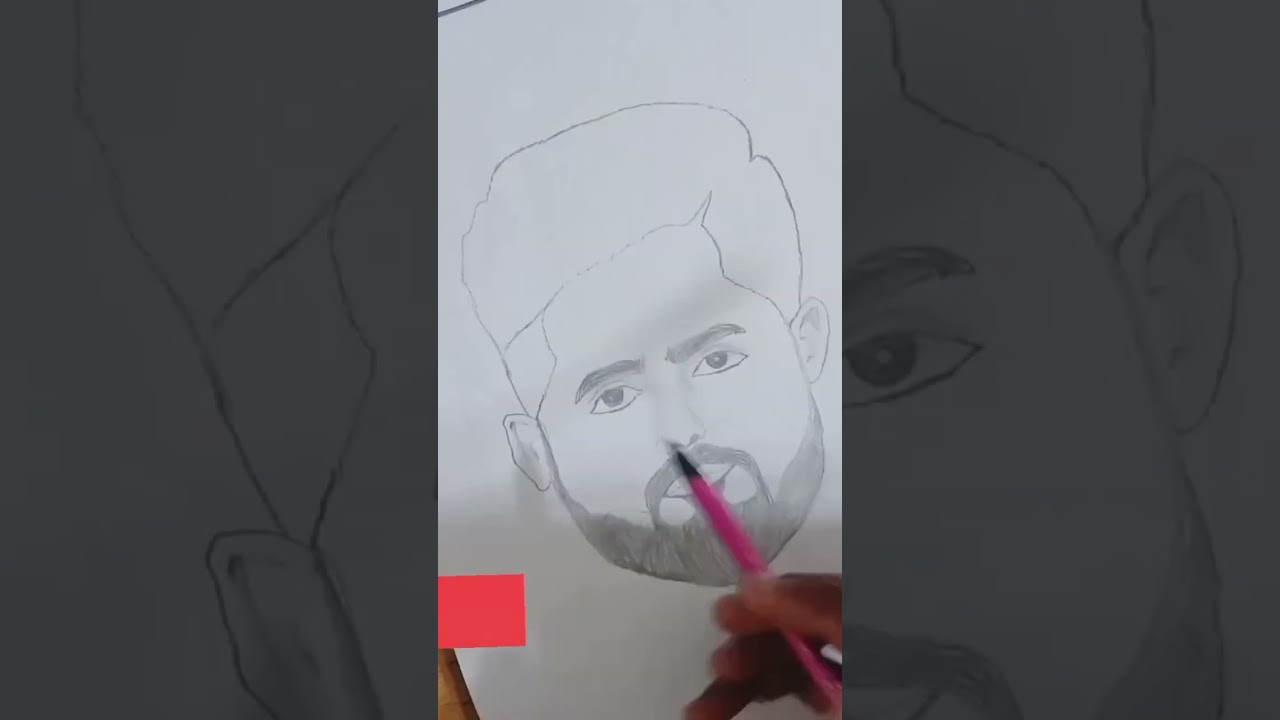 How to draw babar azam#babar azam drawing stap by stap# - YouTube