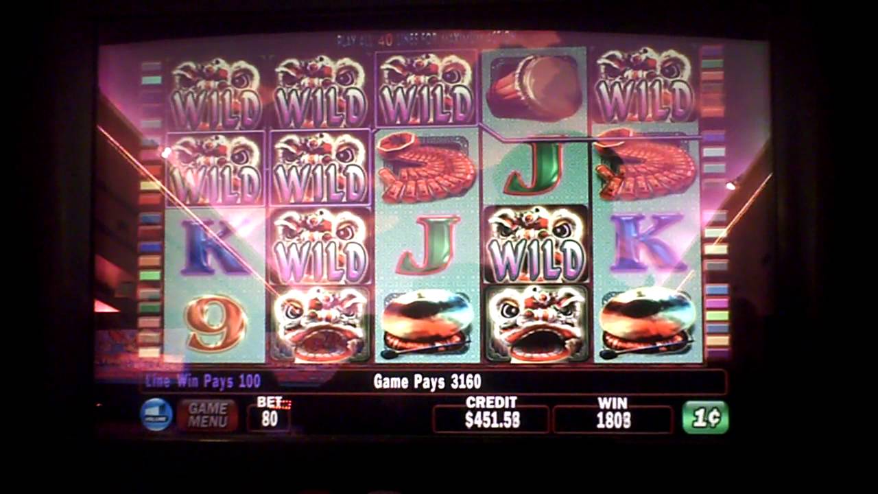 Lion Dance Slot Machine Line Hit - YouTube