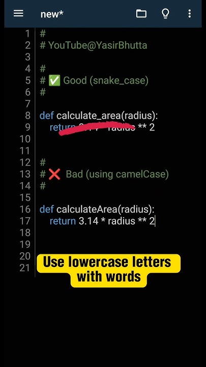 Python Best Practices Function And Variable Naming Python Tutorial 