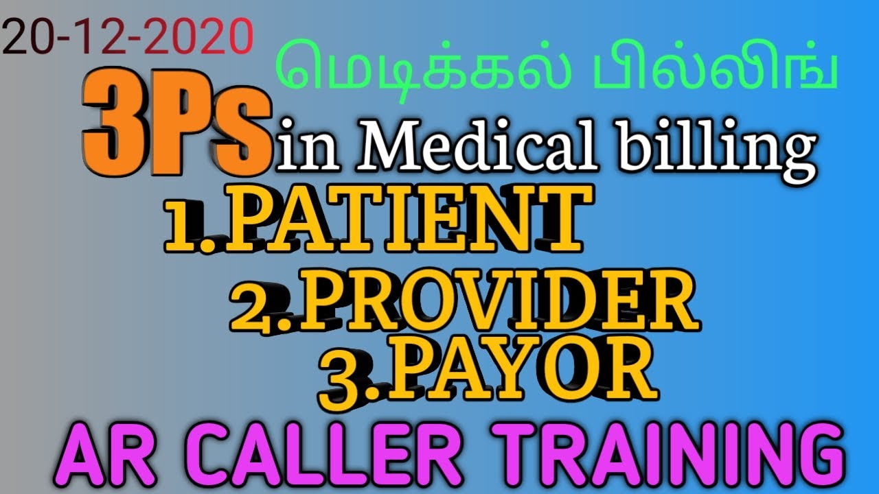 3Ps in American Medical Billing |Patient | Provider | Payor | V ...