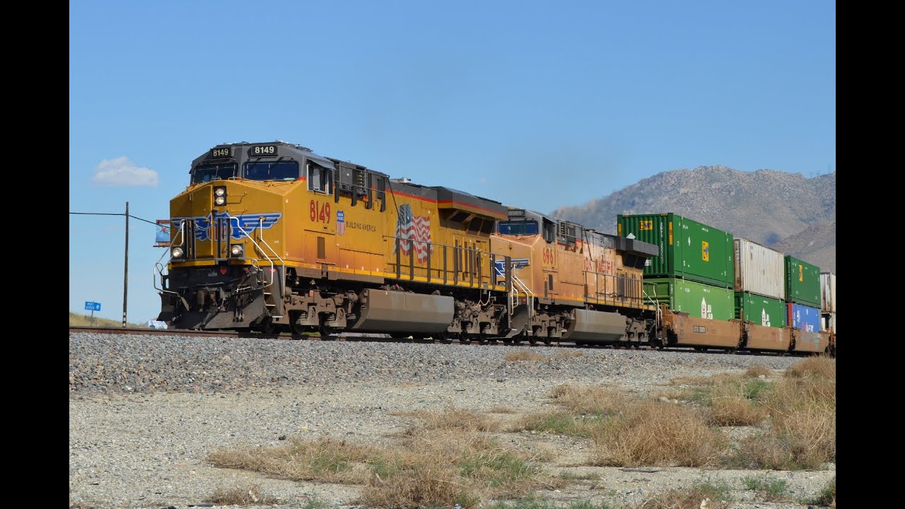Union Pacific Trains along the Yuma Sub: San Timoteo Canyon to Cabazon ...