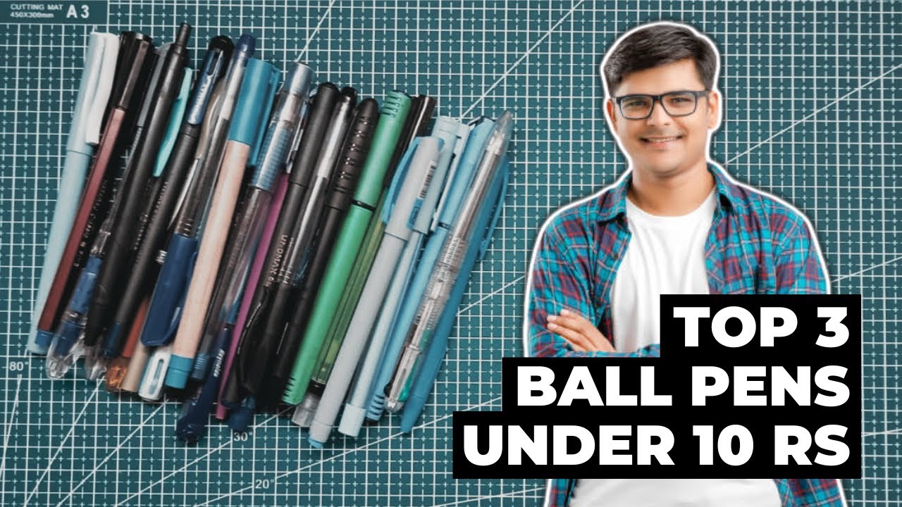Top 3 ball pens under 10 rs for board exams - YouTube