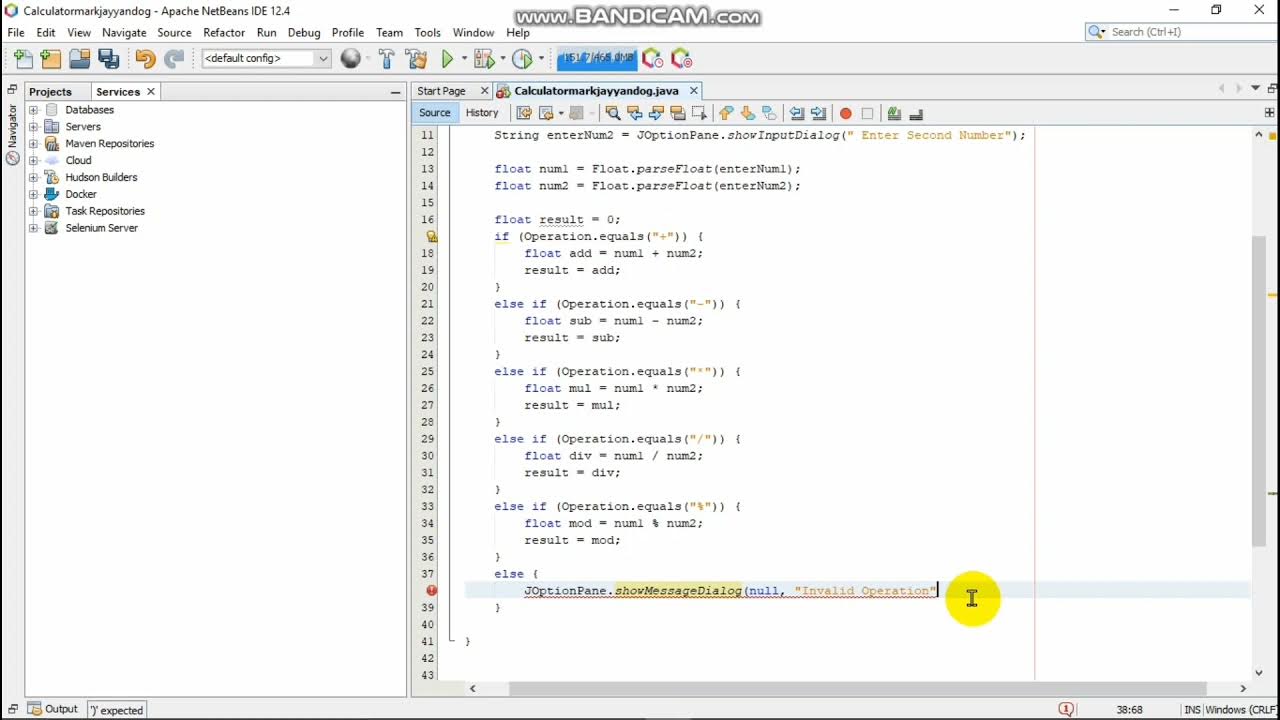 Simple Calculator using JOptionPane in Java Swing - YouTube