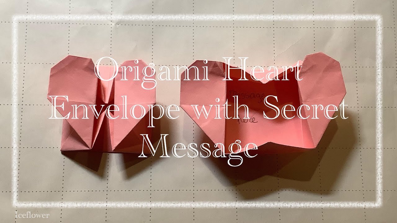 Origami Heart ️ Envelope With Secret Message - YouTube