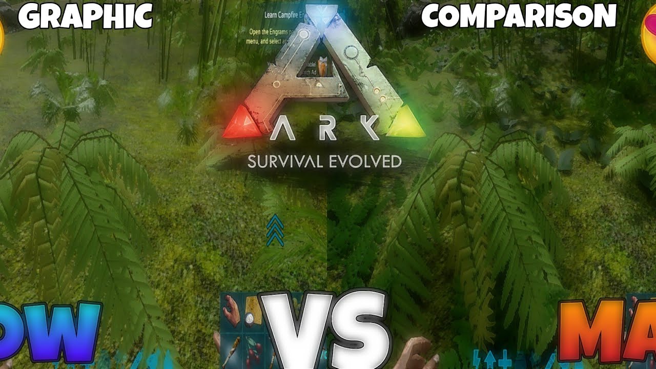 ARK: Survival Evolved Mobile || Graphic Comparison Between Low Vs Max ...
