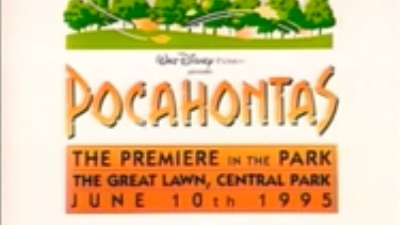 The “Pocahontas” Premiere in Central Park (June 10, 1995) - YouTube