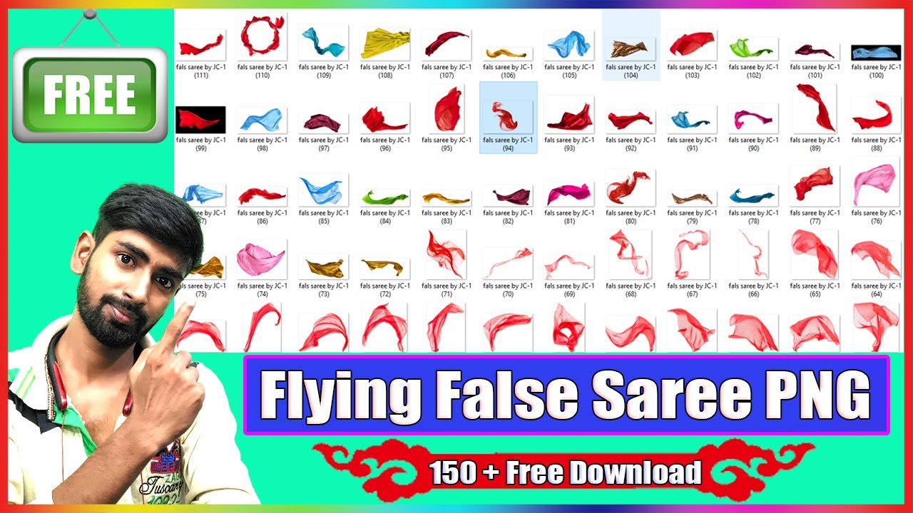 How to Add FLYING FABRICS in Wedding Photos || FLYING FALSE SAREE PNG ...
