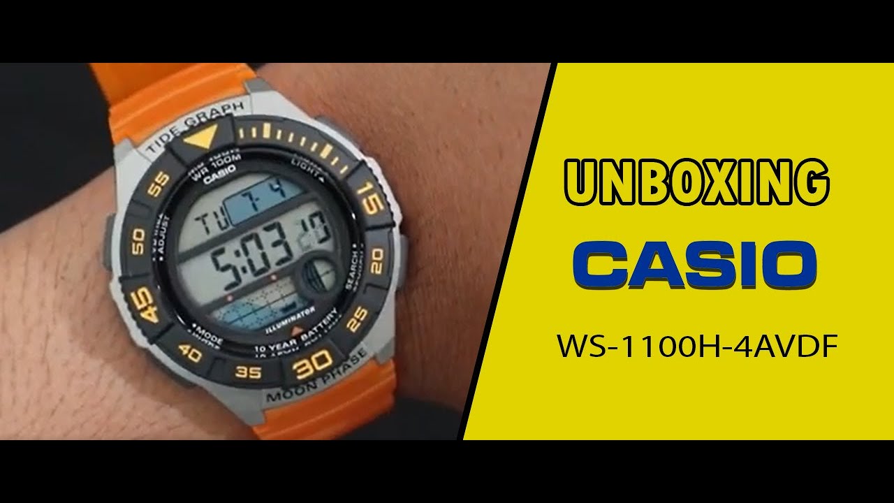 JAM TANGAN CASIO GENERAL WS 1100H 4AVDF / WS-1100H-4AVDF UNBOXING ...