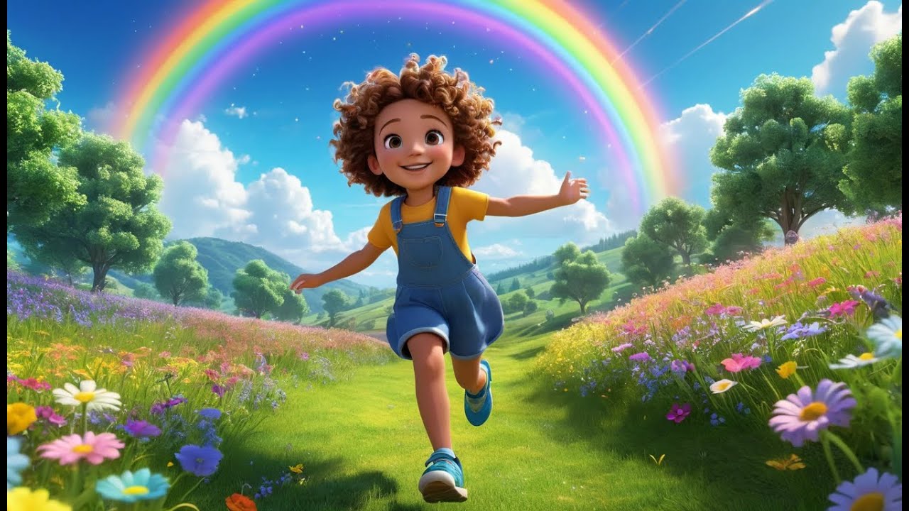 Run Around the Rainbow | Fun Nursery Rhyme for Kids | Sing-Along ...