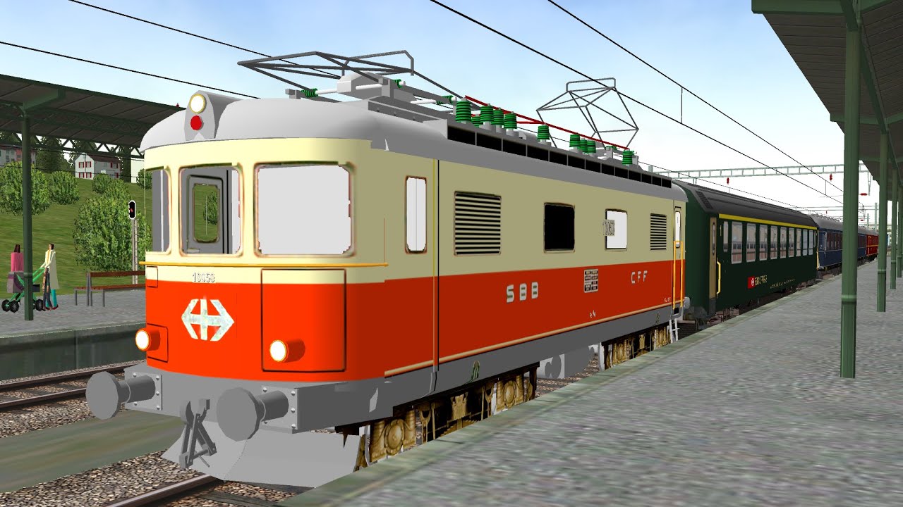 Open Rails SBB/DB-Nostalgiezug. - YouTube