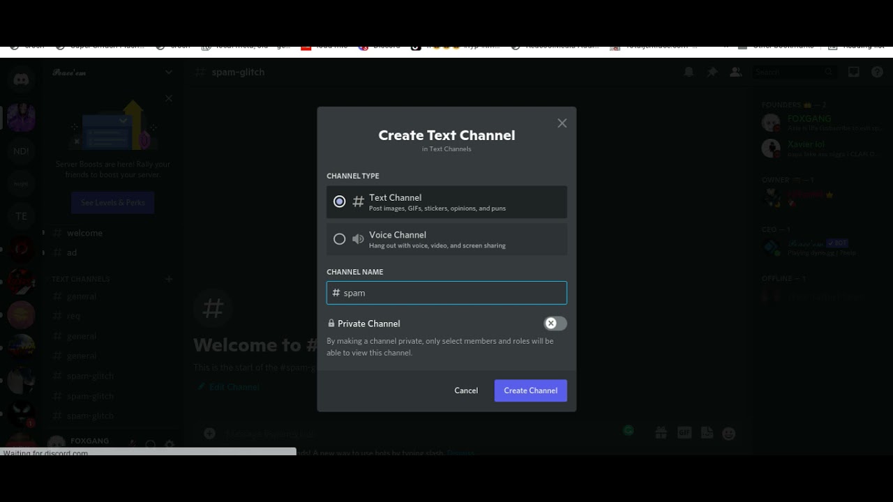 How to spam channels with just shift key (Not patched) (no cloneing ...