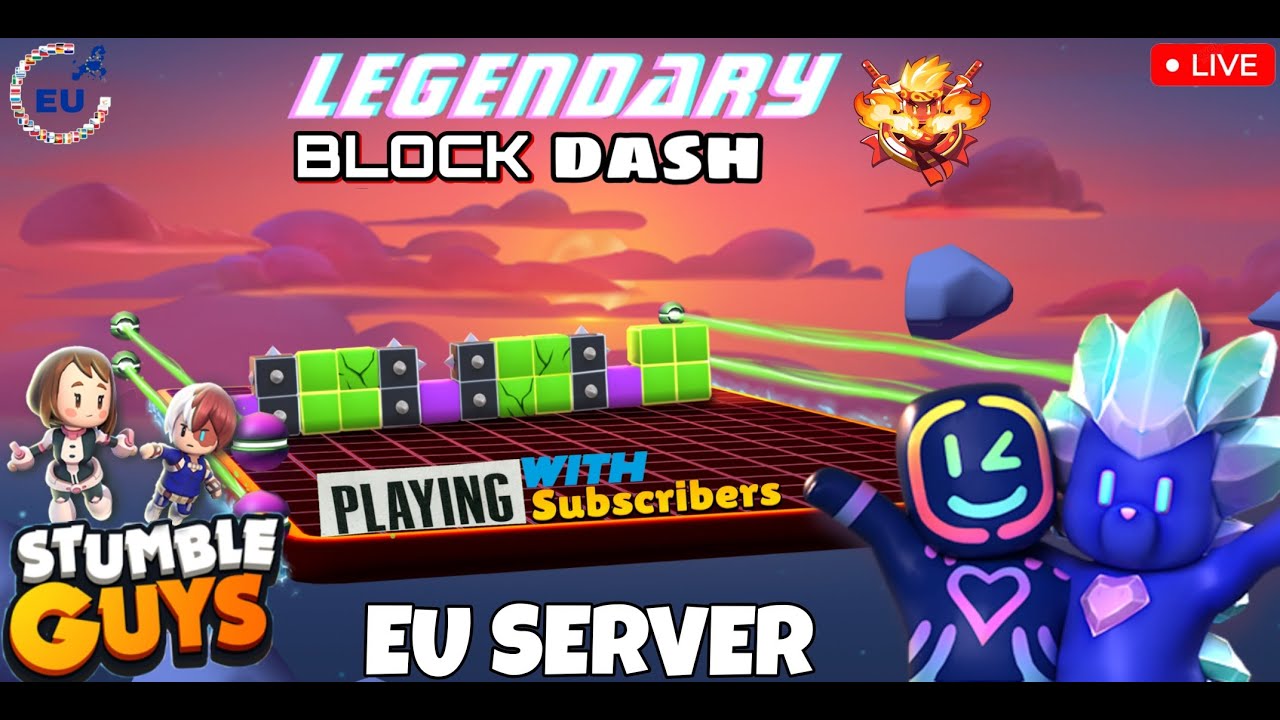 EU SERVER STUMBLE GUYS LIVE | BLOCK DASH ABILITIES MAPS #stumbleguys #blockdash #fyp #live #bd ...