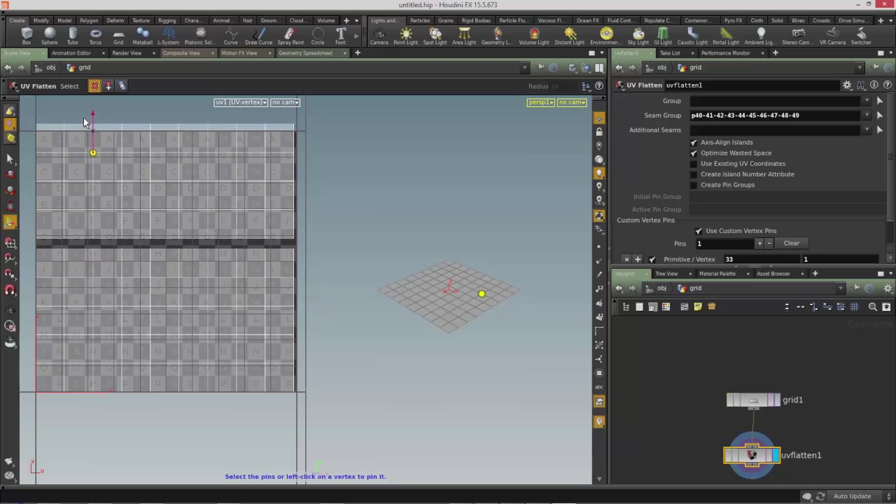 Houdini UV入門 第3章 ノード レッスン8 Overlap - YouTube