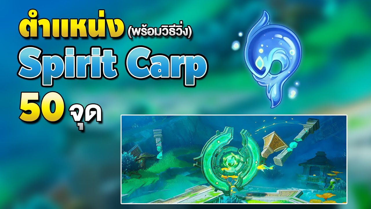 Spirit Carp (ปลาคาร์ปวิญญาณ) 50 จุด | Genshin Impact 4.5 - YouTube