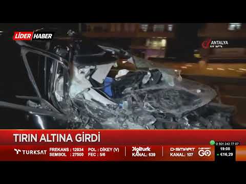 Kırmızı ışıkta duran TIR'ın altına girdi!