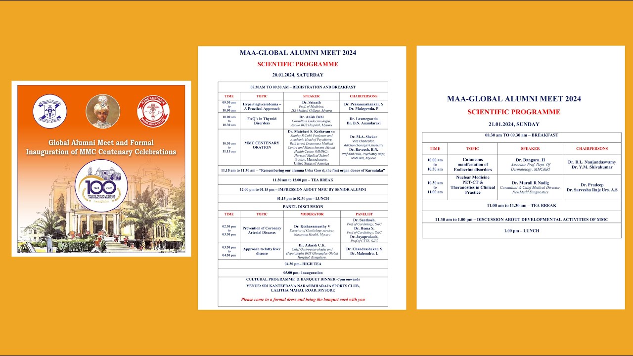 MAA ALUMNI MEET 2024 SCIENTIFIC PROGRAMME LIVE STREAMING - YouTube