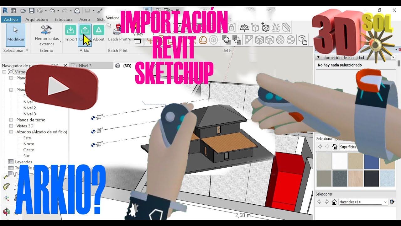 Arkio instalación windows importacion revit sketchup - YouTube