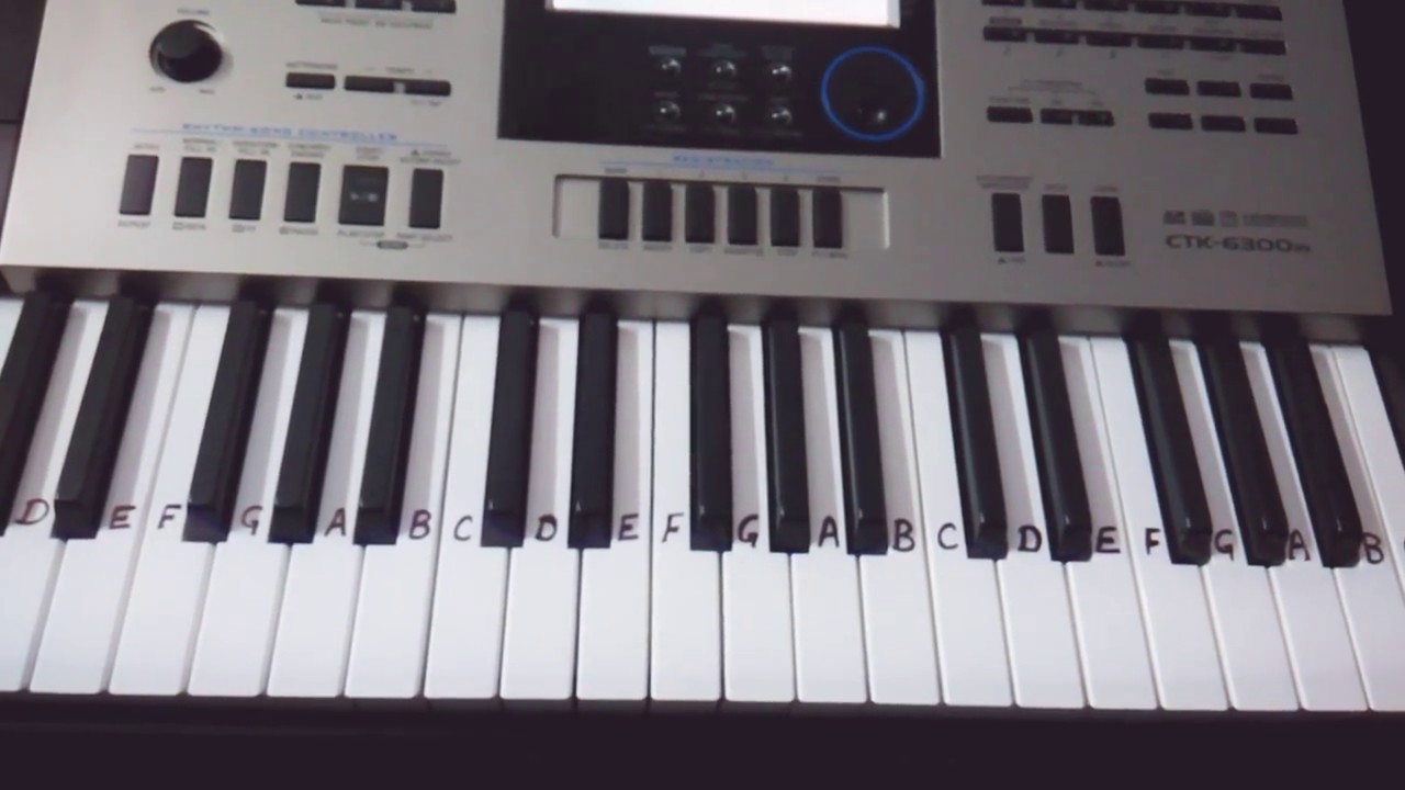 London Bridge is Falling Down on Keyboard Piano| Nursery Rhymes | Easy ...