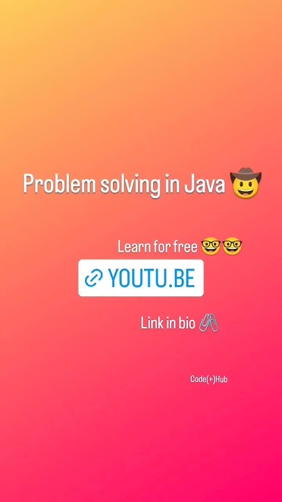 Problem Solving In Java For Free Java Coding Freeeducation Javadeveloper Developer Code