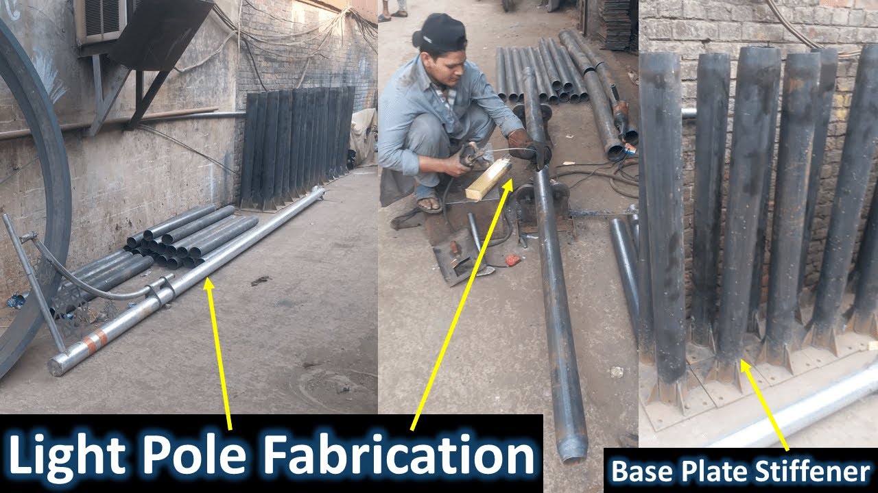 Fabrication of Street Light Pole via skilled welders full process ...