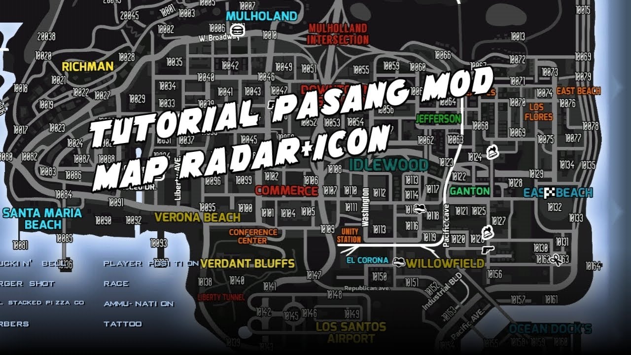 Tutorial pemasangan mod map radar+icon samp gta - YouTube