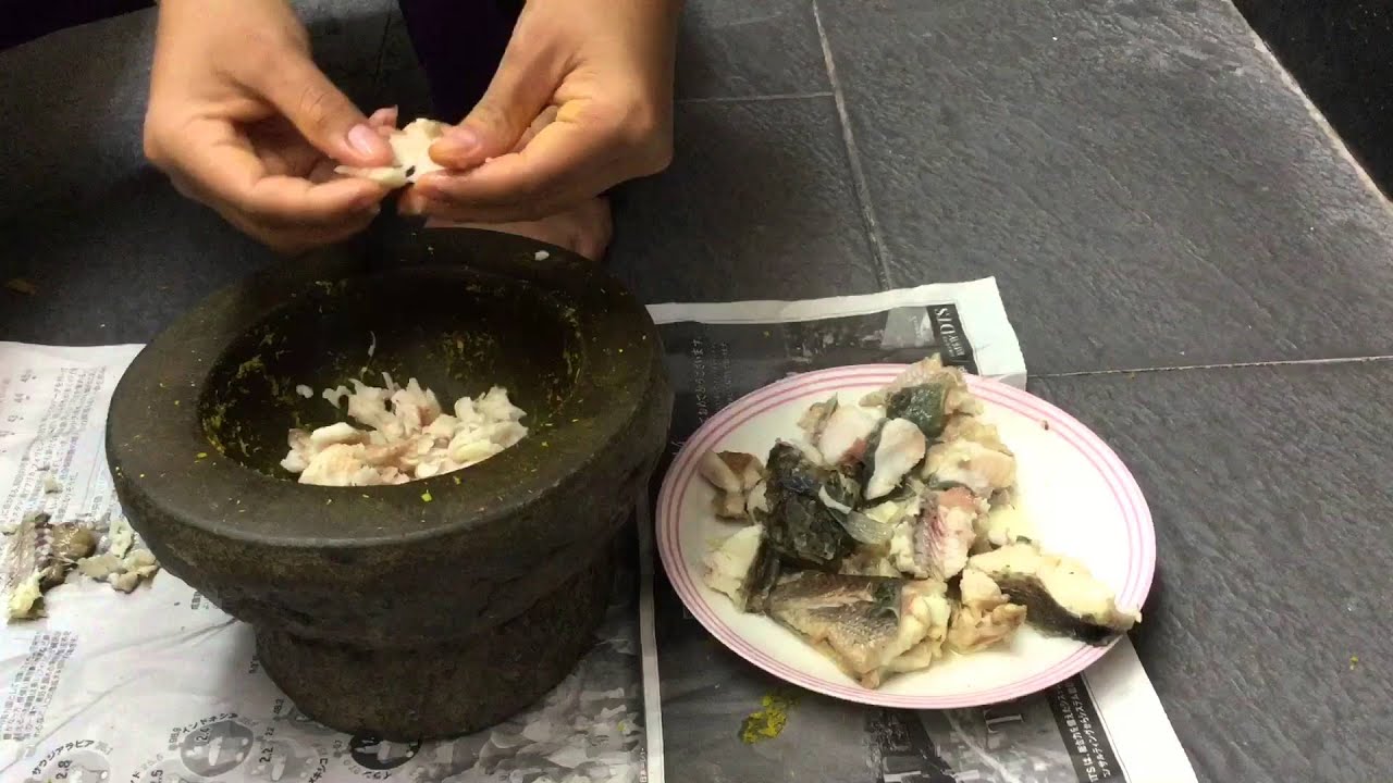 How to Make នំ បញ្ចុក Num banh chok , Cambodian Rice Noodle, Cambodian ...