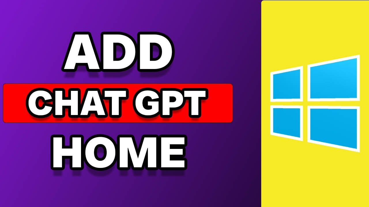 How To Add Chatgpt To Home Screen In PC - YouTube