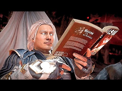 MK11 All Characters Read Spawns Book on his Hammock FRIENDSHIP (Defalt Skins)