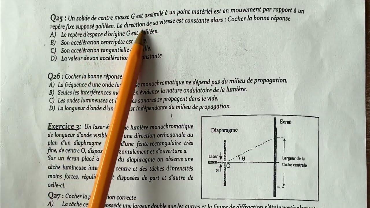 Concours ensa 2022 partie physique - YouTube