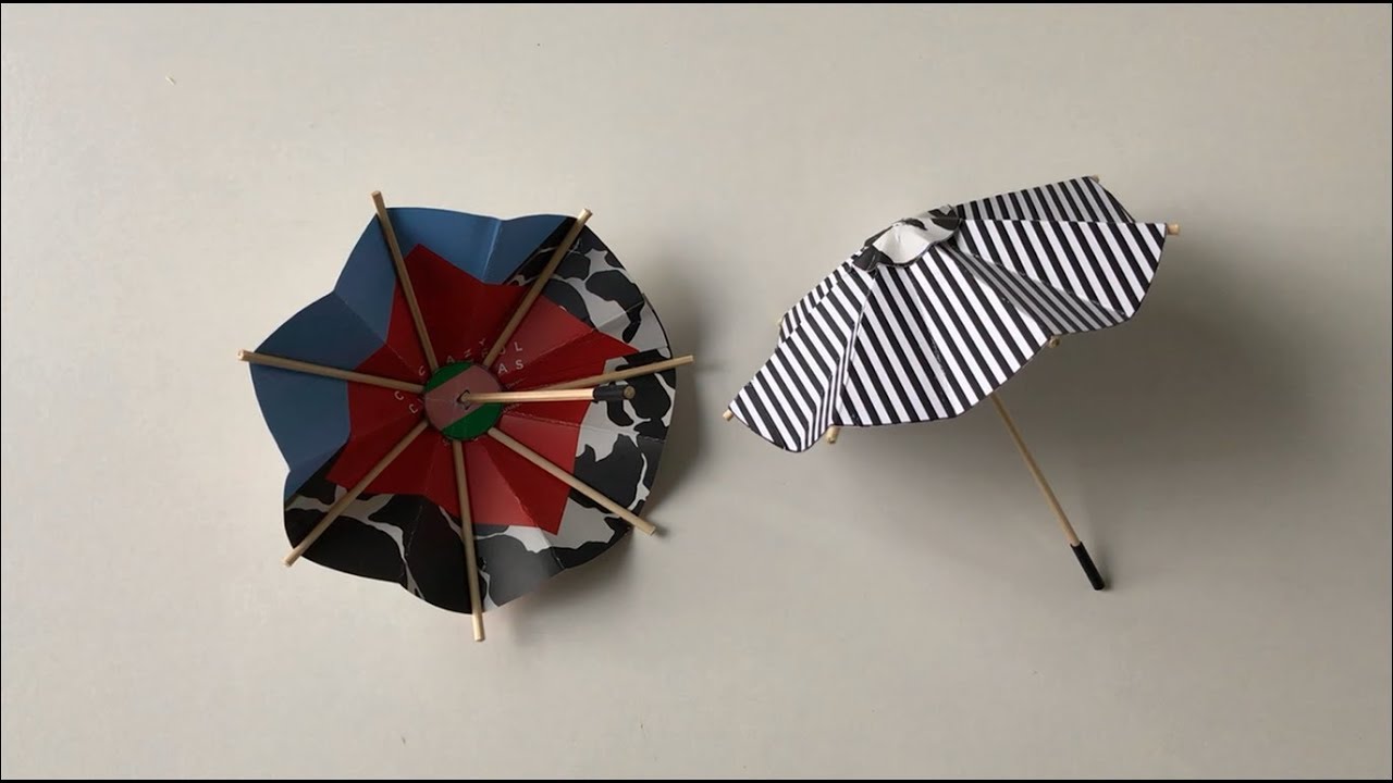 Making a mini umbrella - by Art Studio - YouTube