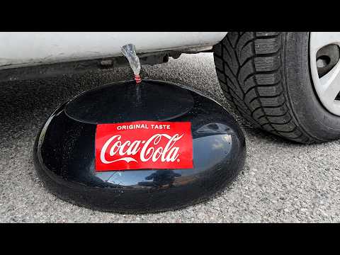 COCA COLA BALLOON VS CAR, Coca Cola Zero, PowerAde, Fanta, Sprite, Fruko and Mentos Diff Unde