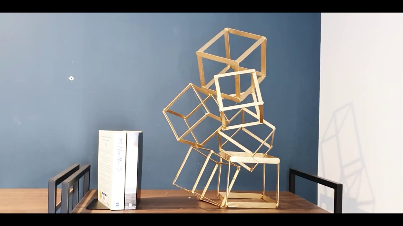 How to make cubic geometric sculpture - YouTube