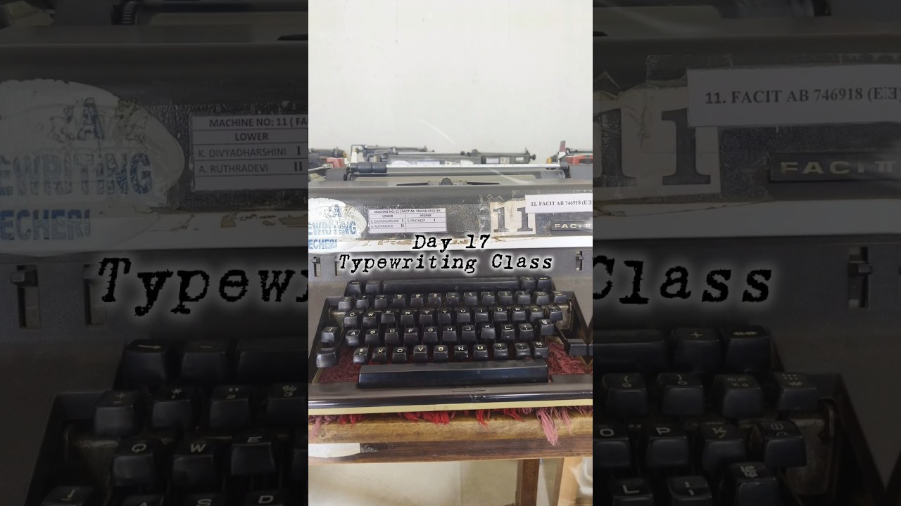 Day 17 TypeWriting Class | Week 3 | Fingering - YouTube