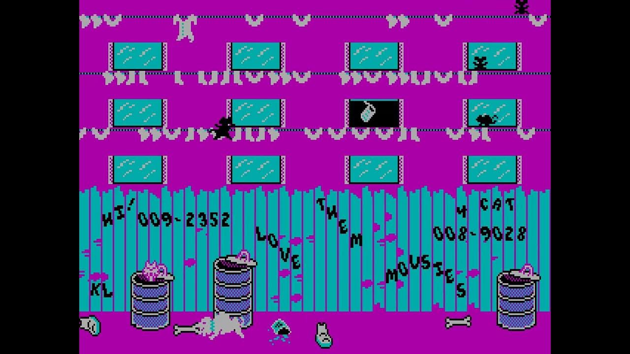 Data Driven Gamer: Alley Cat (Synapse Software, 1984 PC, 60fps) - YouTube