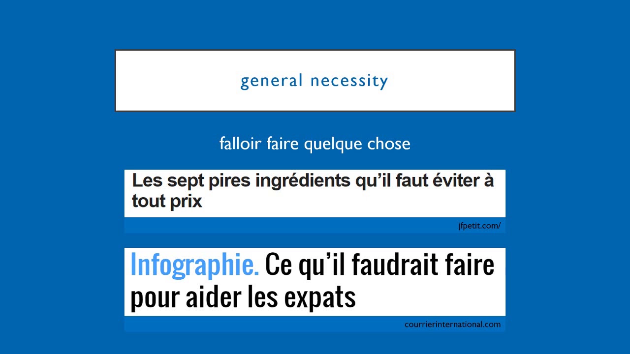 Using falloir in French - YouTube