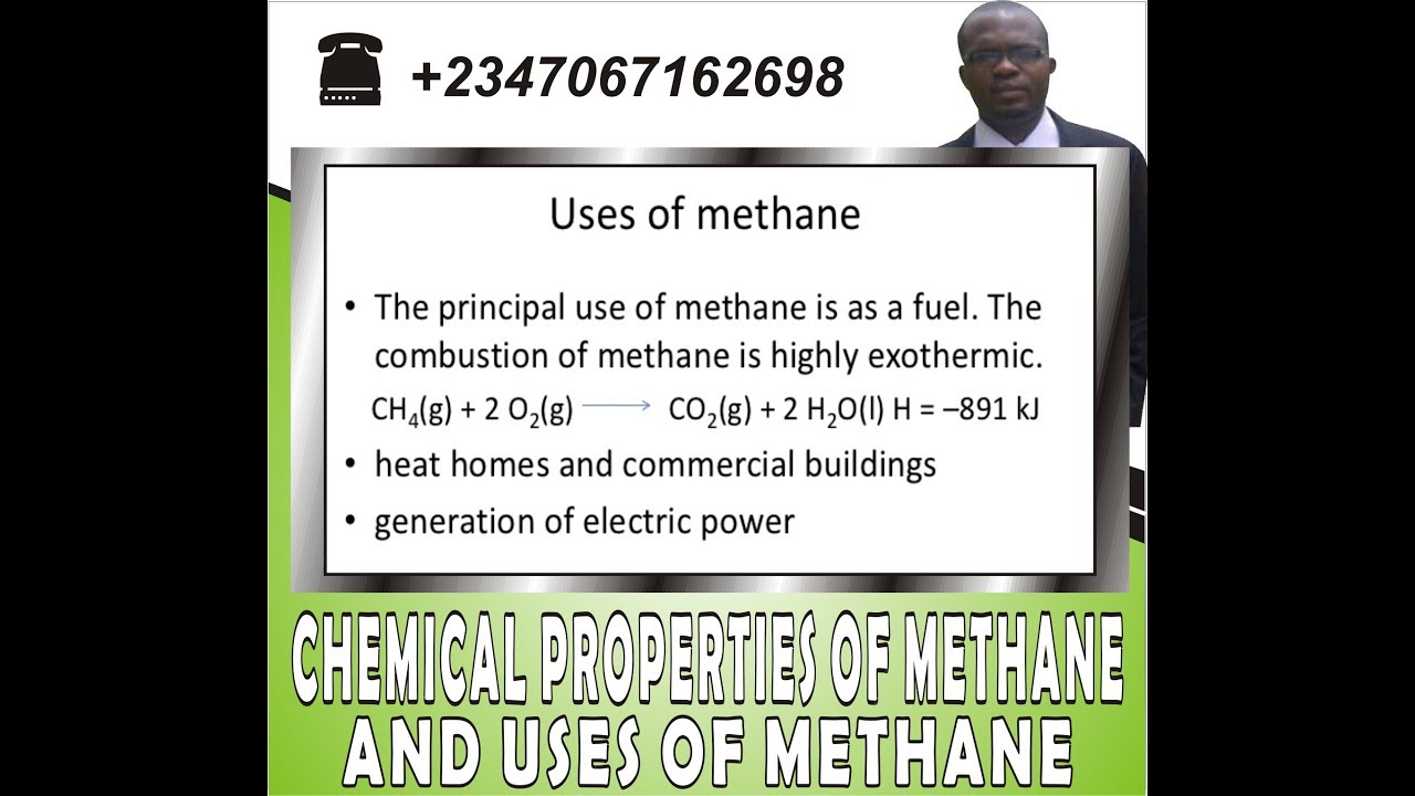 Chemical properties of methane and uses of methane - YouTube