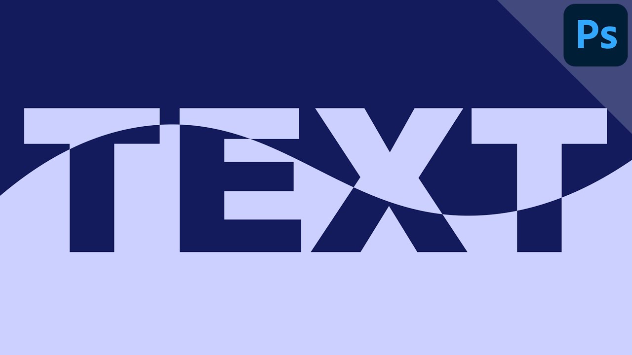 Split color text and background (with wave effect) | PHOTOSHOP TUTORIAL ...