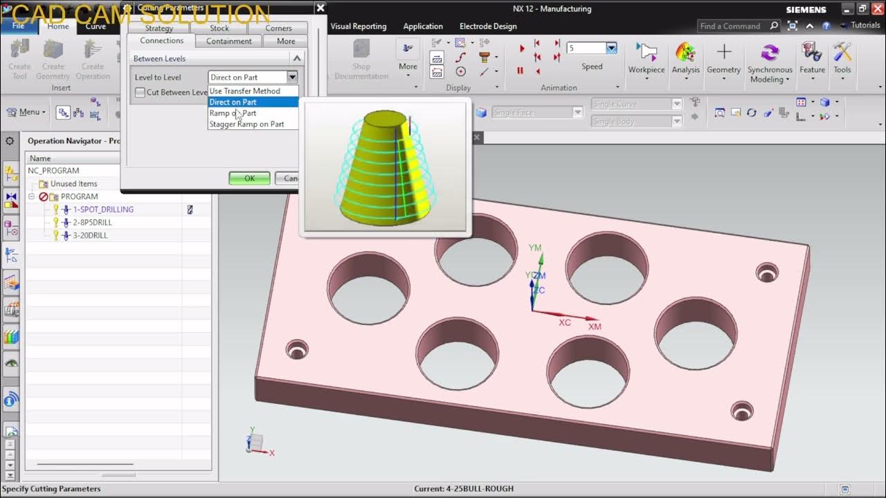 NX CAM- z level profile || siemens NX cam || Z level profile machining || NX cam tutorial - YouTube