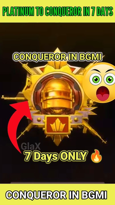 🔥 BGMI CONQUEROR IN 7 DAYS 🤯Secret Tips To Reach Conqueror In Bgmi/Pubg #shorts #gaming - YouTube