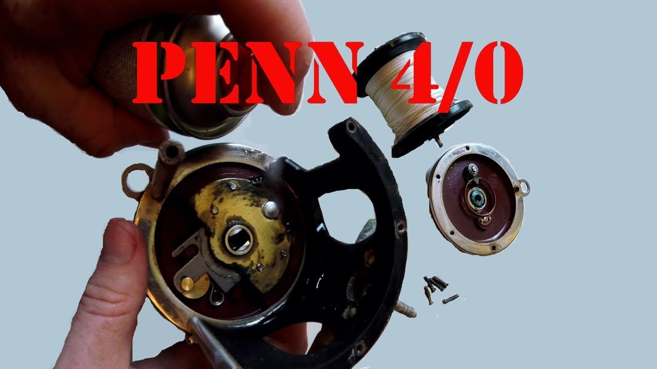 Penn 4/0 Reel seized up. 20 minute fix and it's good as new again - YouTube